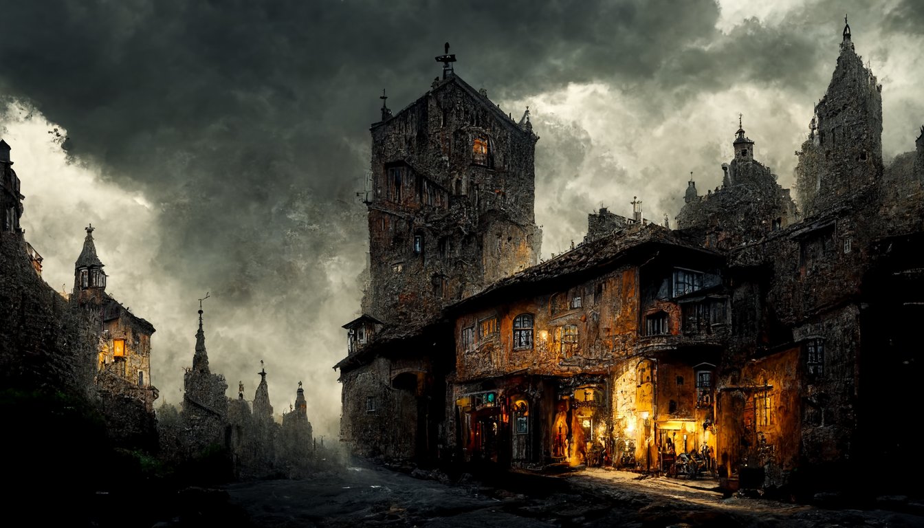 Fantasy Medieval City Art