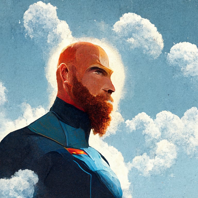 Beard Man Superhero
