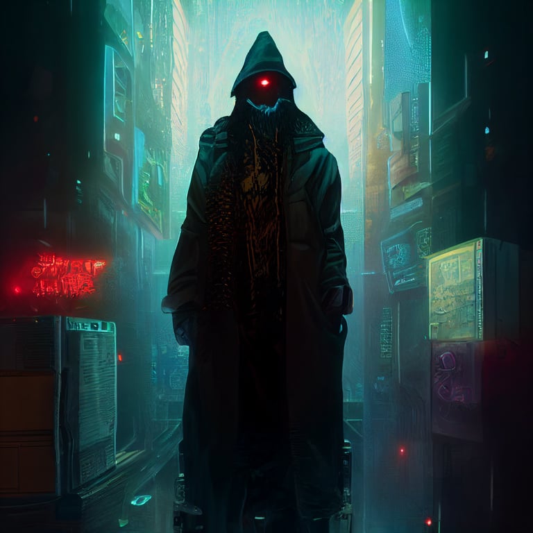 Cyberpunk Wizard