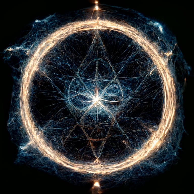 prompthunt: **A magic circle composed of so much source code connected ...