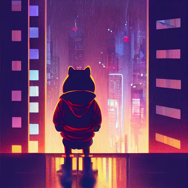 prompthunt: Pixar style chipmunk dressed in cyberpunk clothes ...