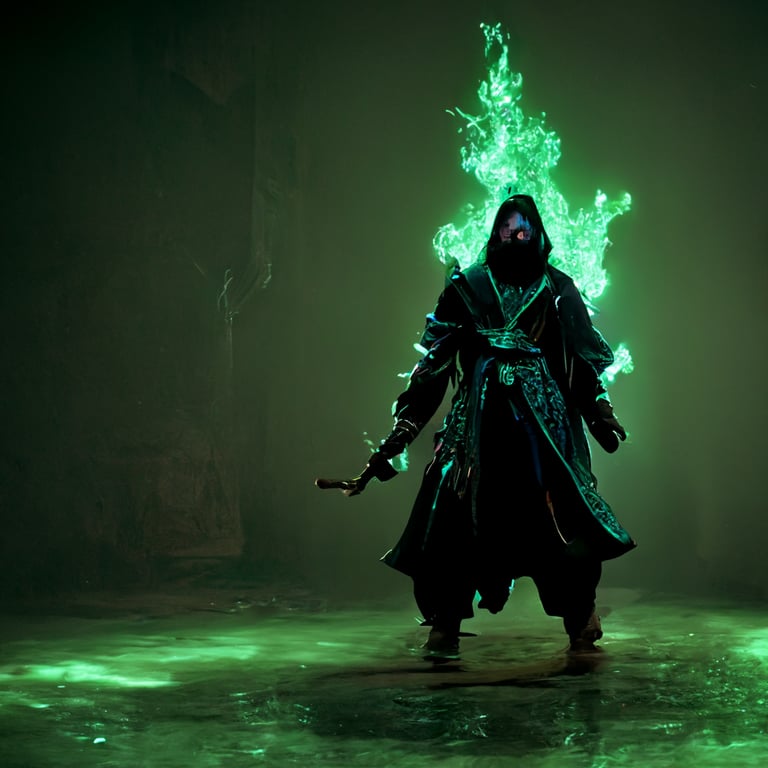 Green Fire Warlock