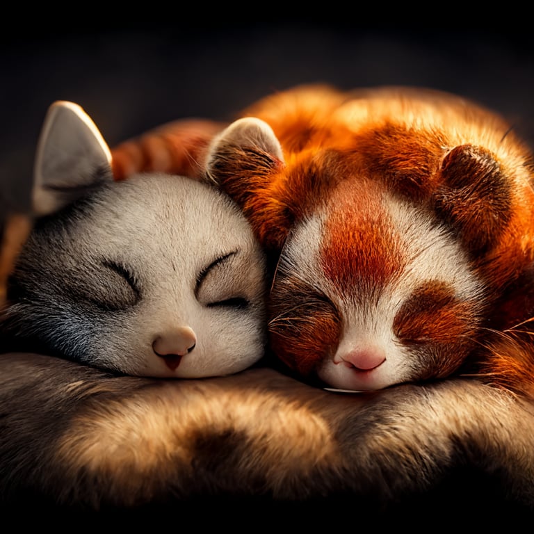 Cuddling Red Pandas