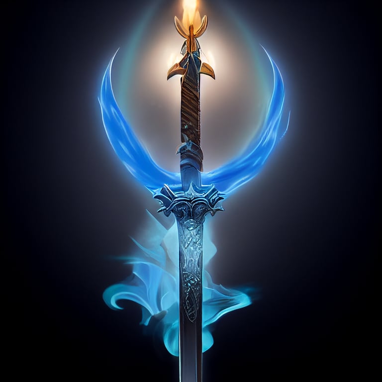Flaming Sword Blue