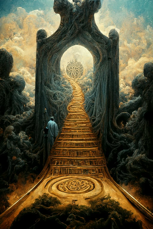 prompthunt: free will, maze, surreal, ultra realistic, choice, tarot ...
