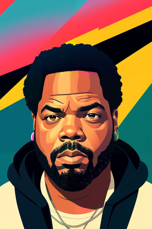 expert-kudu895: An illustration of the rapper Ice Cube. Pop Art style ...