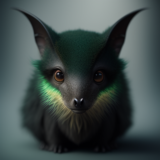 cheery-heron677: A small spooky-silly bat with green coloured fur
