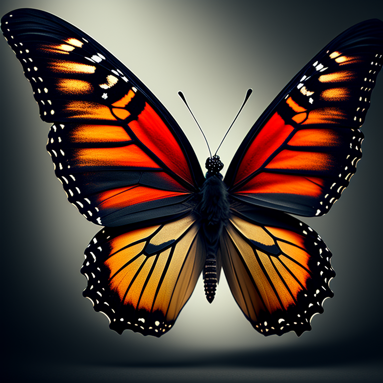 expert-kudu895: A beautiful, extravagantly ornate butterfly in smokey ...