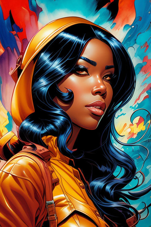 expert-kudu895: pop art, a colorful illustration of an r and b singer ...