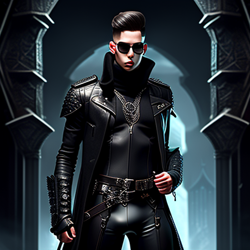 oblong-oyster41: male deathly pale edgy teen spy in tight leather