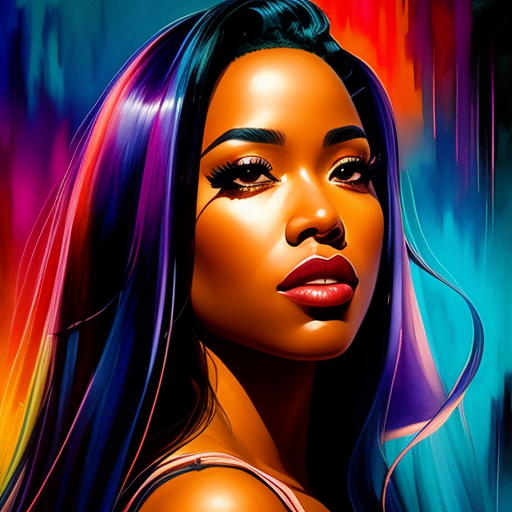 expert-kudu895: pop art, a colorful illustration of an r and b singer ...