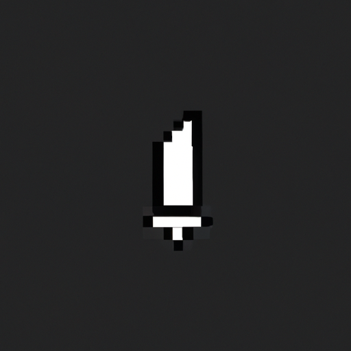 bitfloorsghost: A single pixel icon of a, Tiny, knife centered on a ...