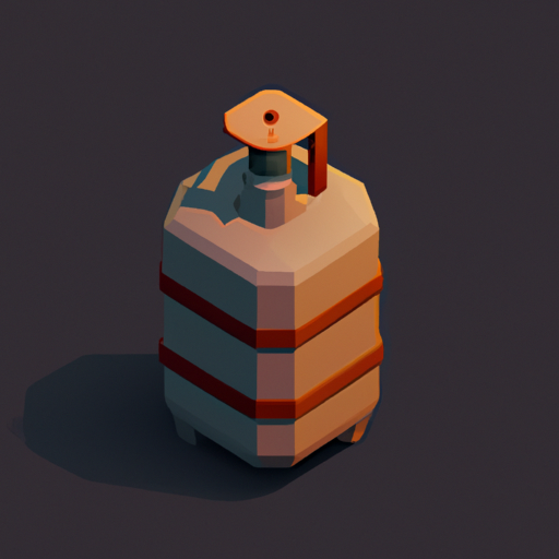 bitfloorsghost: a gas cannister on a dark background