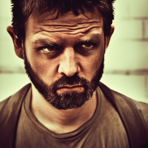 Gritty Illustrated Male Portraits | PromptHunt Template