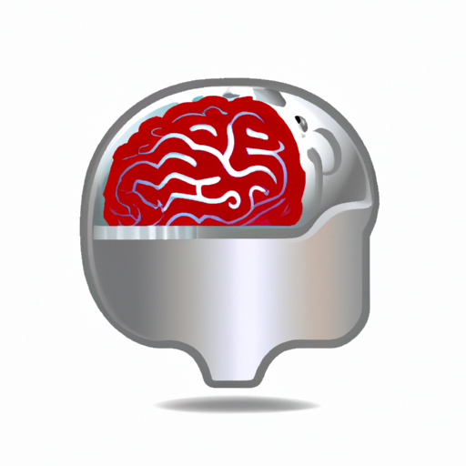 astasiamyers: modern icon in the shape of red and silver robot brain ...