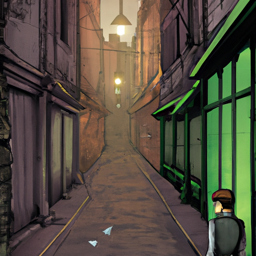bitfloorsghost: a man in an alleyway