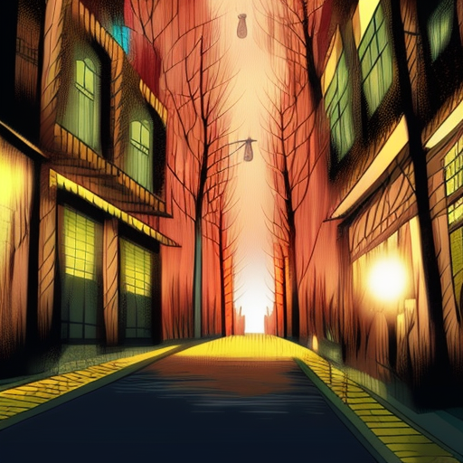 bitfloorsghost: a city street at night