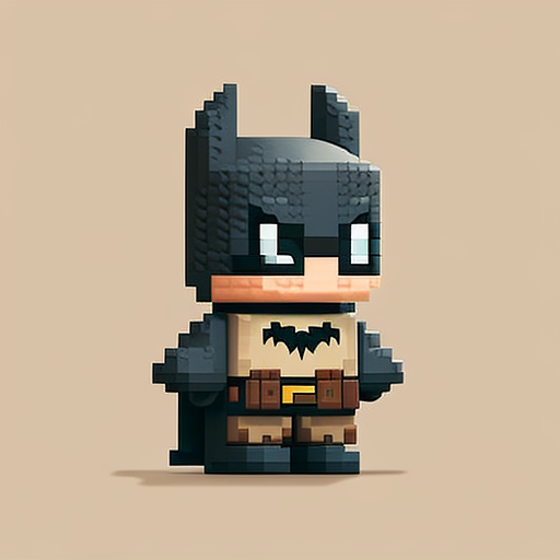 Minecraft Pixel Art Grid Batman
