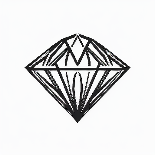 2d Drawing Of A Diamond