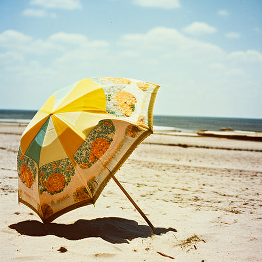 Vintage Beach Umbrella Photography