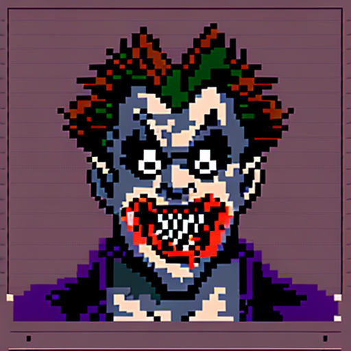 Joker Pixel Art Template