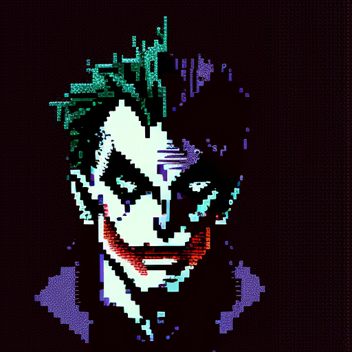 Joker Pixel Art Template