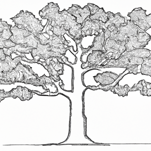 White Oak Tree Drawing