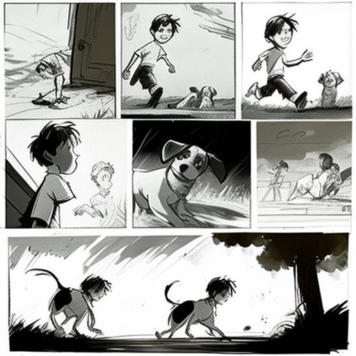 addison: A boy and his dog have fun