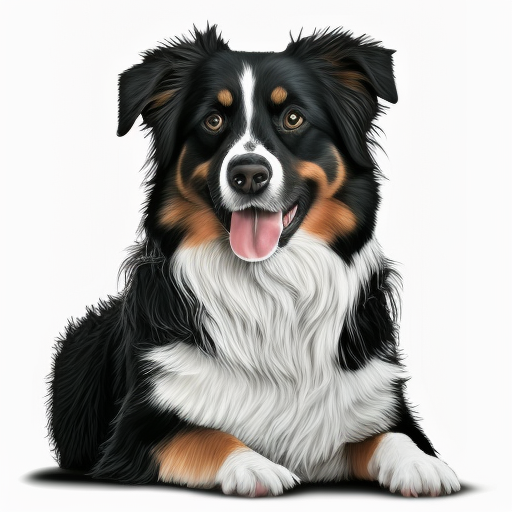 Happy Dog White Background