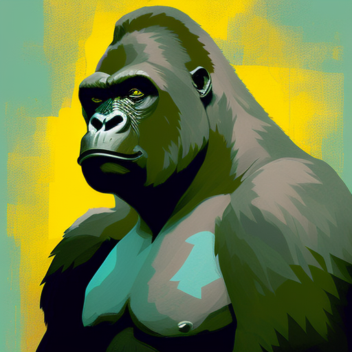 Silverback Gorilla Art