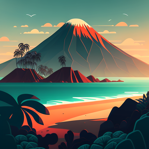 V Is For Volcano Clipart