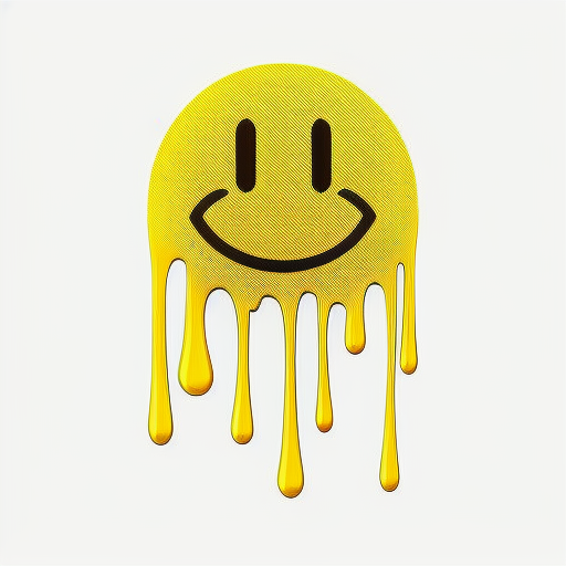 meghanbrown: Yellow dripping smiley face with a taped up mouth with a ...