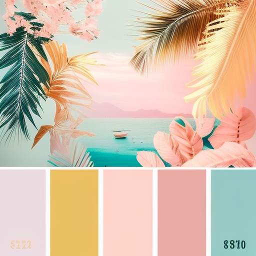 gabewallace: tropical pastel color palette