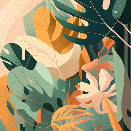 addison: flat design, close up, contemporary, tropical, abstract ...