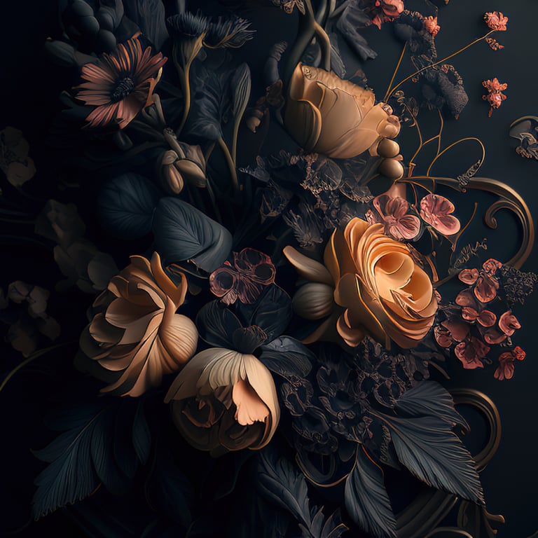 Dark Floral Academia | PromptHunt Template