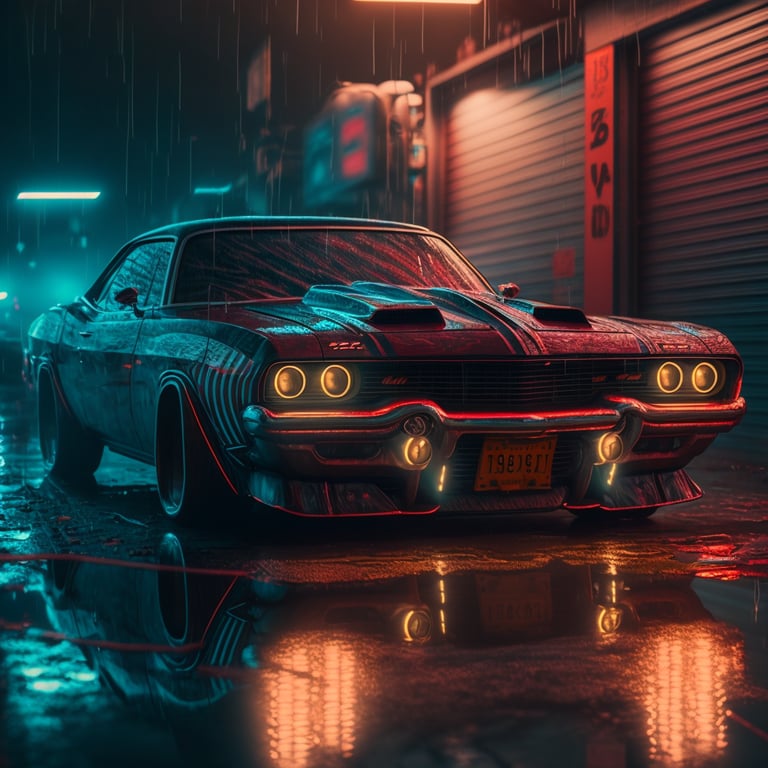 quintontetik: movie still-like image from Cyberpunk 2077, neon lights ...