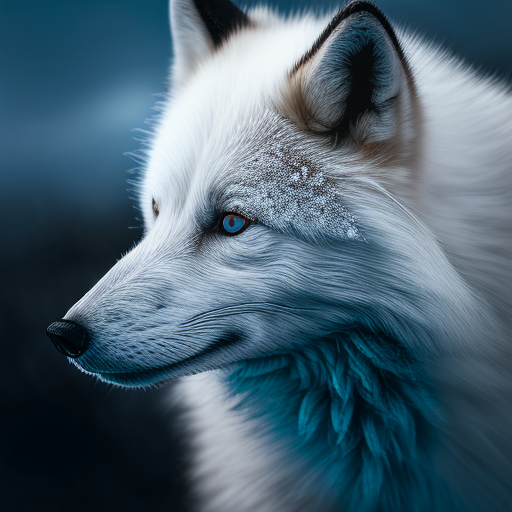 Wolves In Snow White Blue