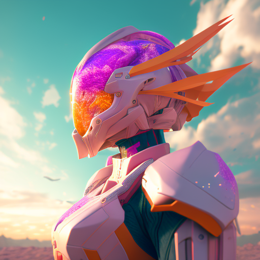 bma: clean helmet view portrait of a woman wearing gundam mecha in an ...