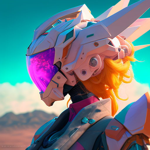 bma: clean helmet view portrait of a woman wearing gundam mecha in an ...