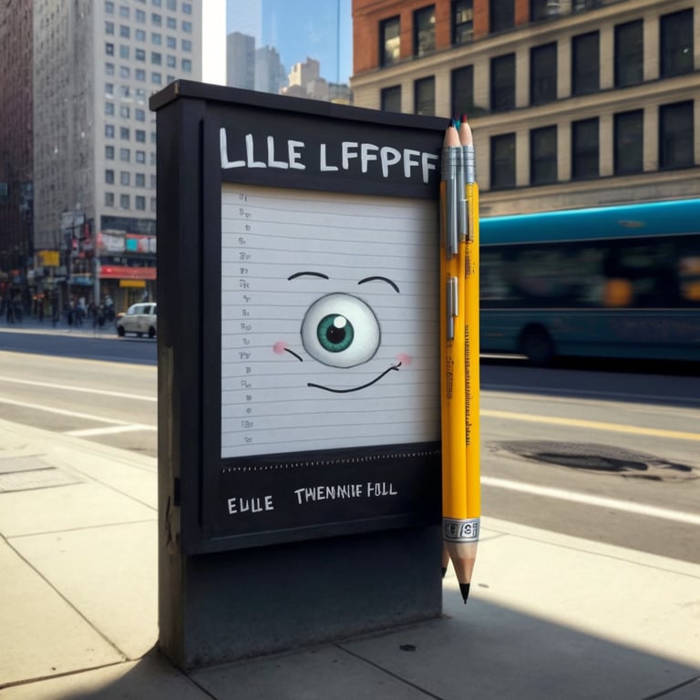 gregisenberg: A billboard in nyc saying LFP with fun looking pencil ...