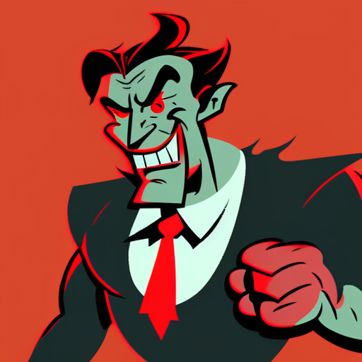 bitfloorsghost: a cartoon devil