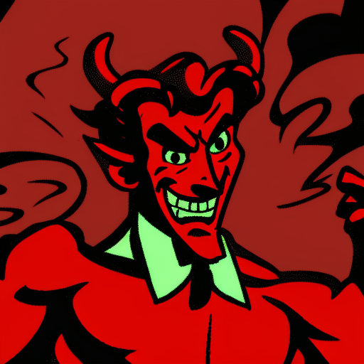 bitfloorsghost: a cartoon devil