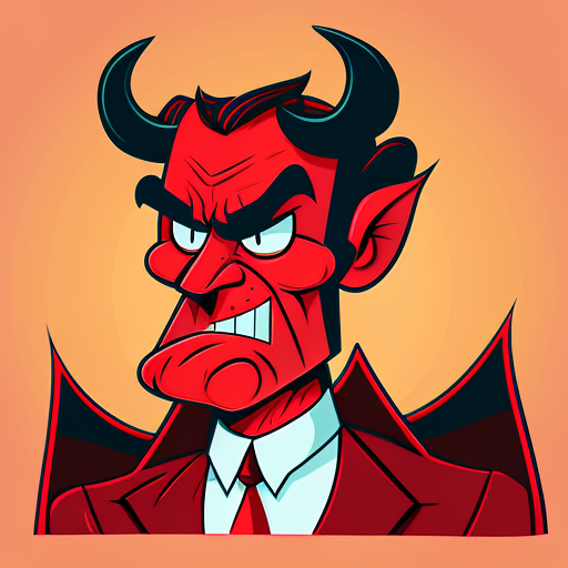 bitfloorsghost: a cartoon devil