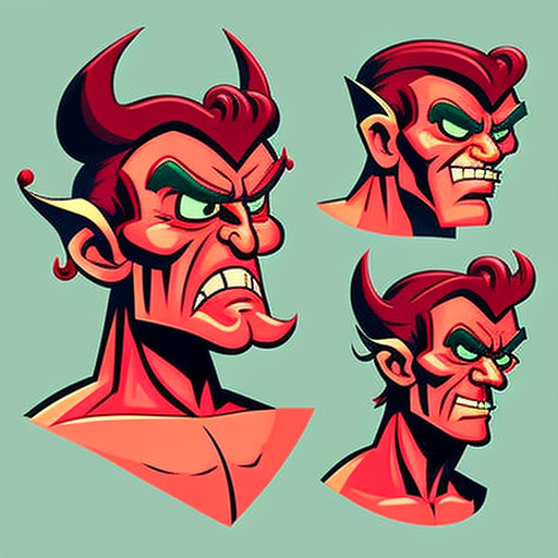 bitfloorsghost: a cartoon devil