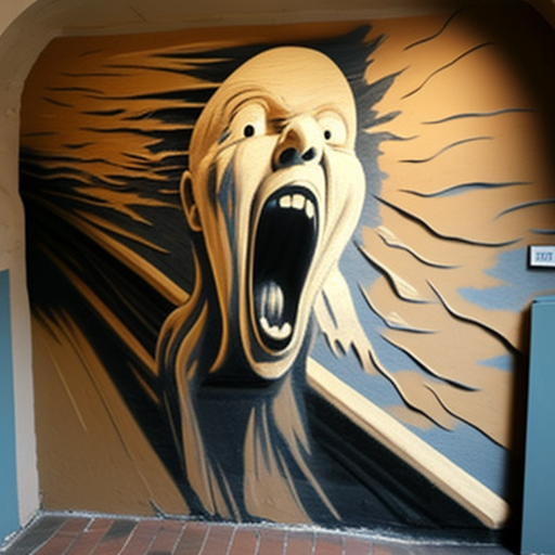 Meldor: A banksy mural of the scream painting