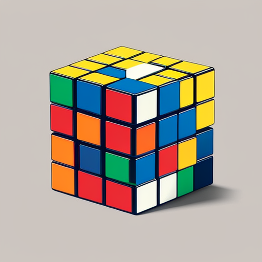 surea.ilabs: a rubik's cube, plain background