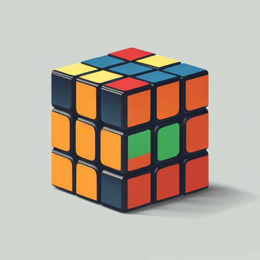 surea.ilabs: a rubik's cube, plain background