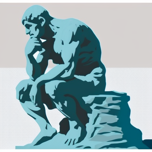 The Thinker Statue Vector