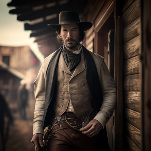 firbolg: Keanu reeves dodging bullets in an old western town