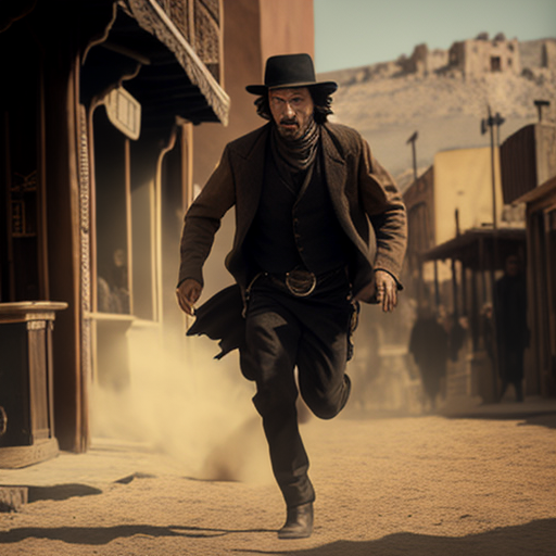firbolg: Keanu reeves dodging bullets in an old western town